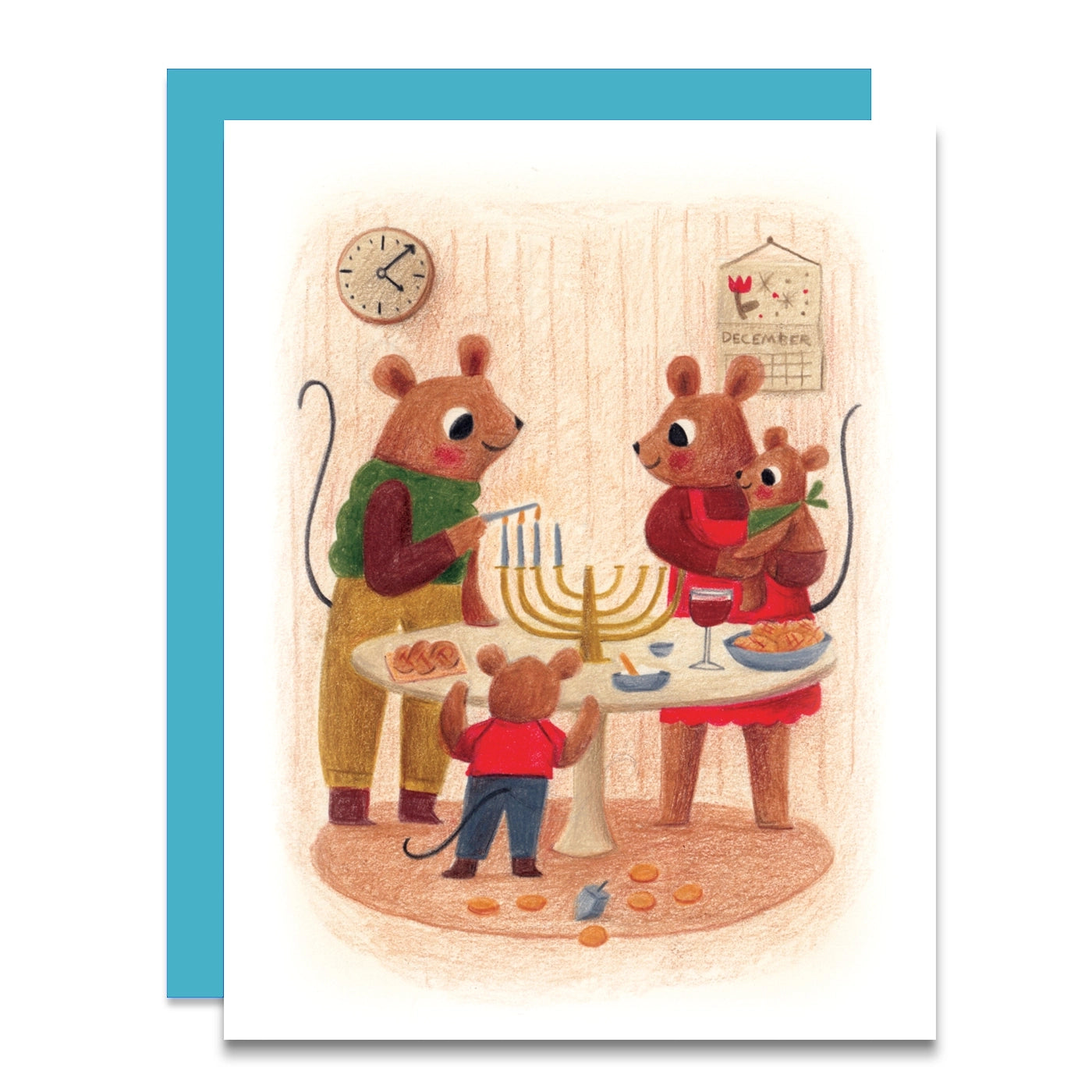 Hanukkah Mice Family – GLP x Yours, Roxanne – Greenwich Letterpress